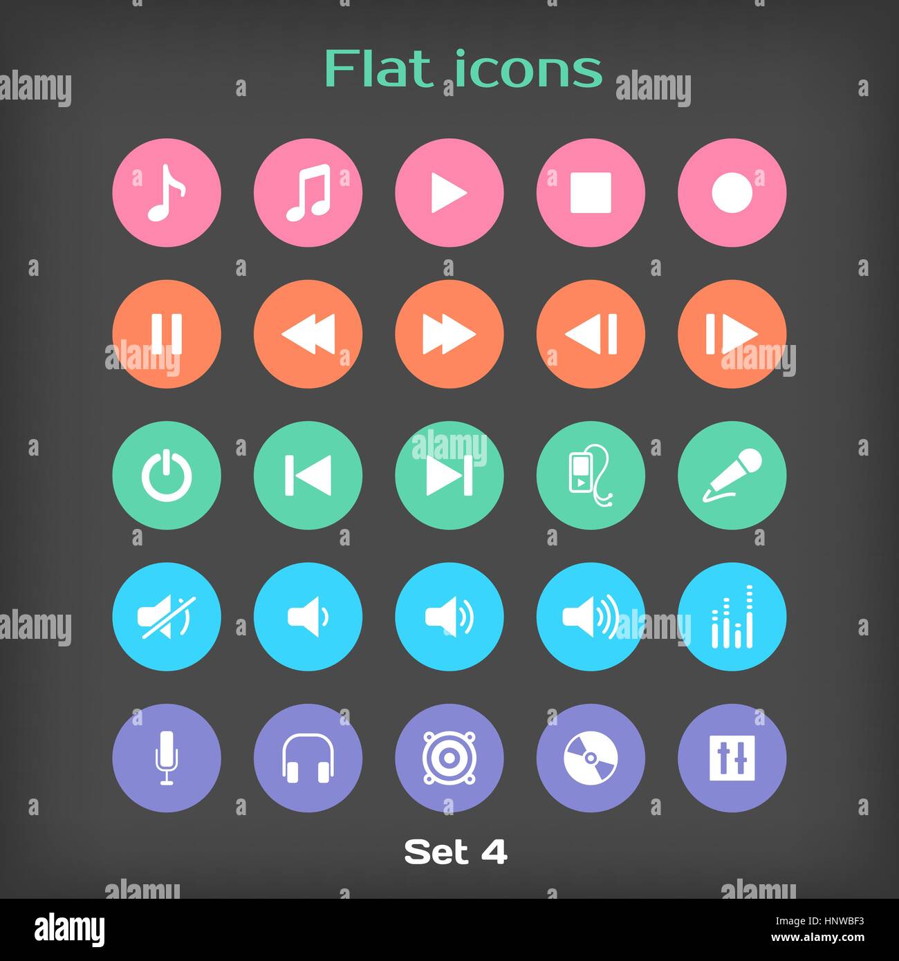 Music icon variation Stock Vector Images - Alamy