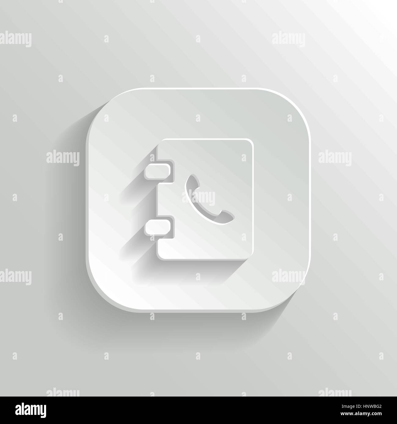 Notepad icon - vector white app button with shadow Stock Vector Image ...