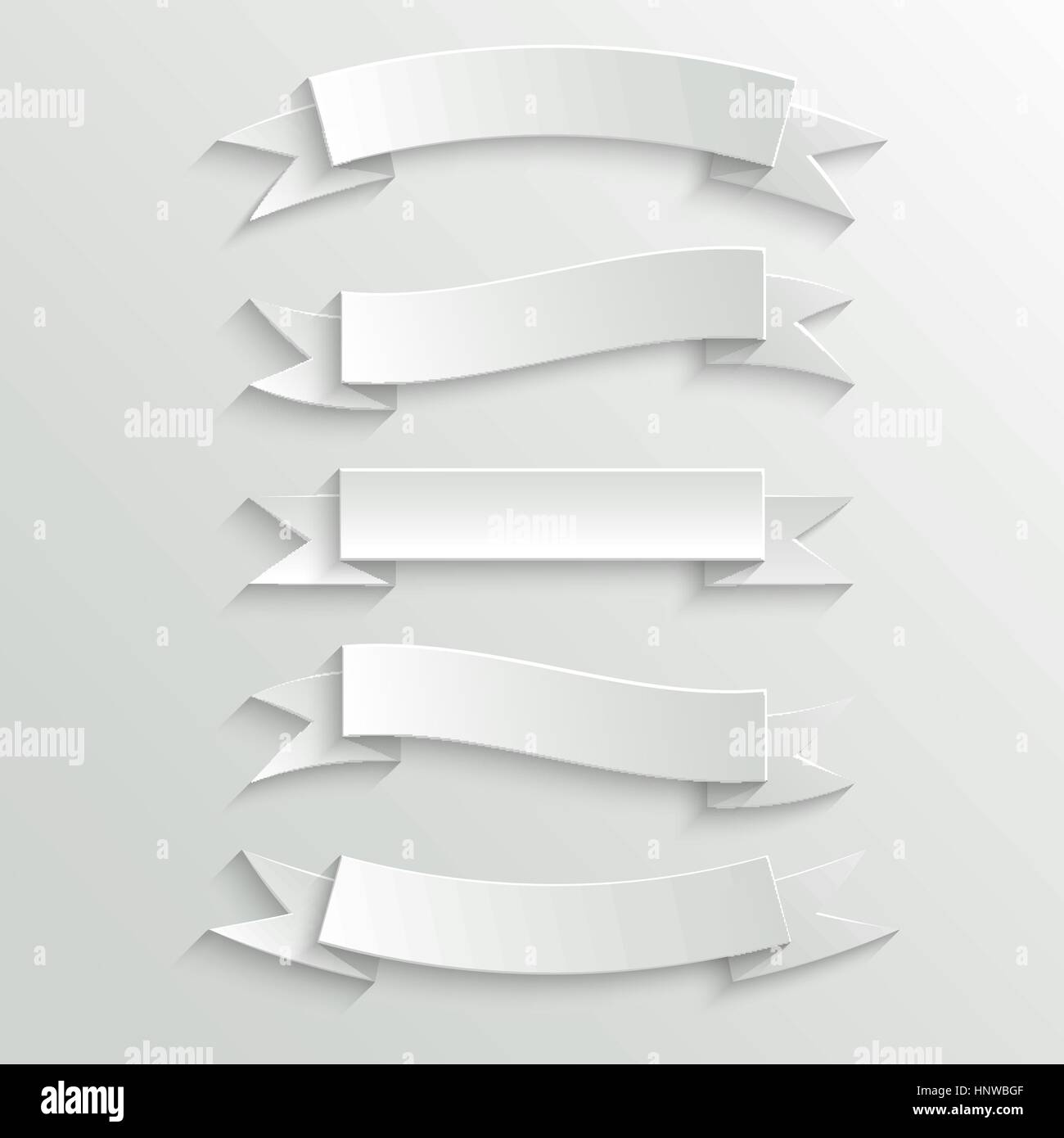 White paper ribbon Stock Vector Images - Alamy