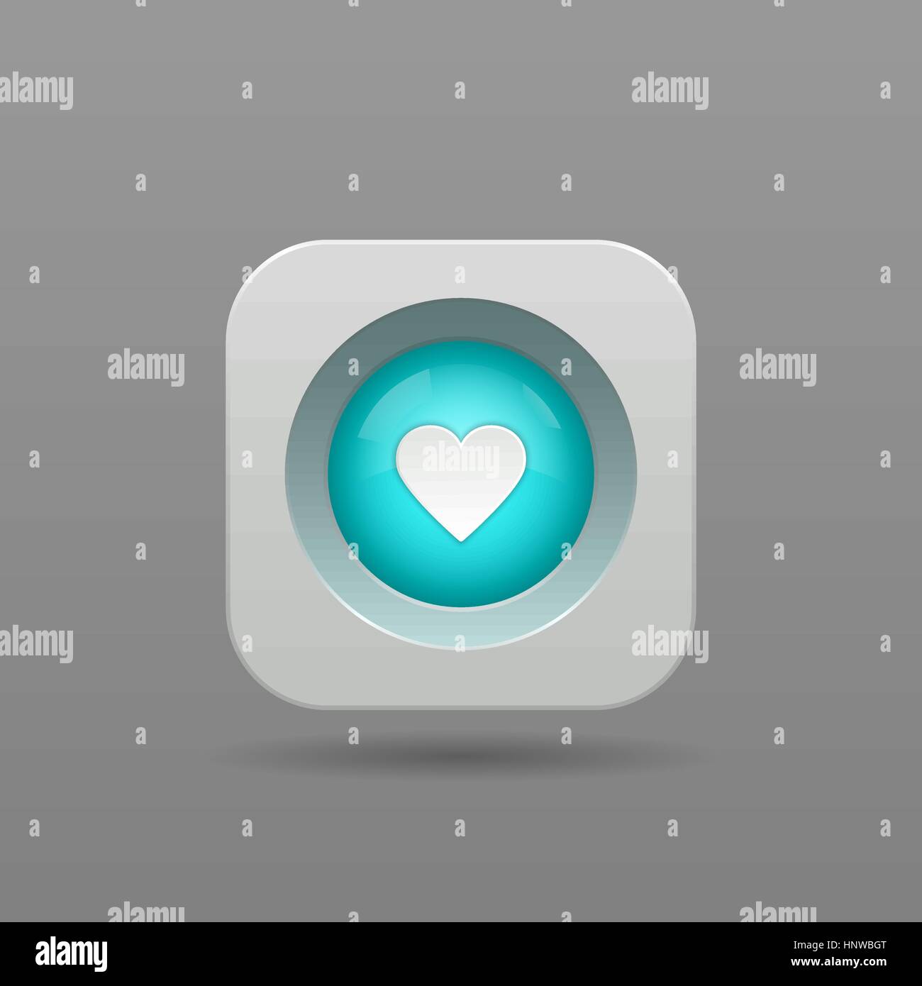 Heart Button - Vector App Icon Stock Vector Image & Art - Alamy