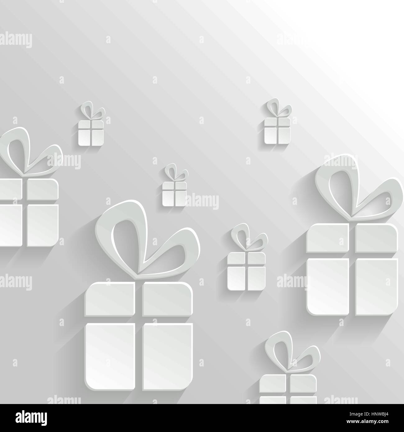 Vector Abstract White Background with Gifts Stock Vector Image & Art ...