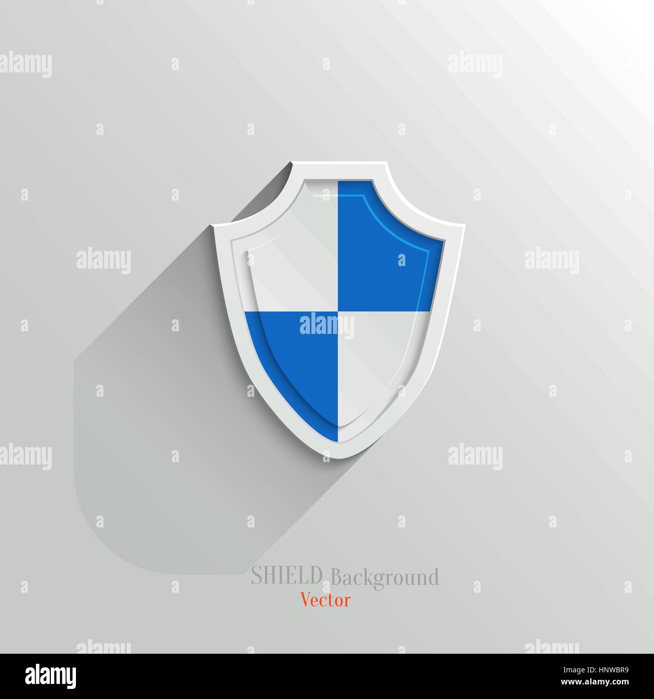 Guardian shield, protection icon in flat style with long shadow Stock ...