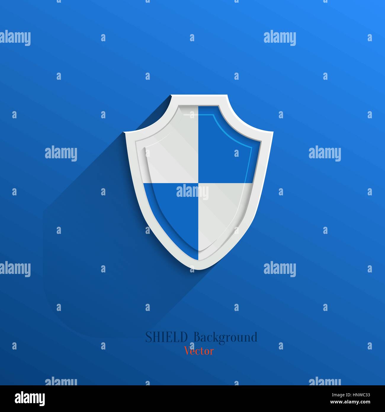 Guardian shield, protection icon in flat style with long shadow Stock ...
