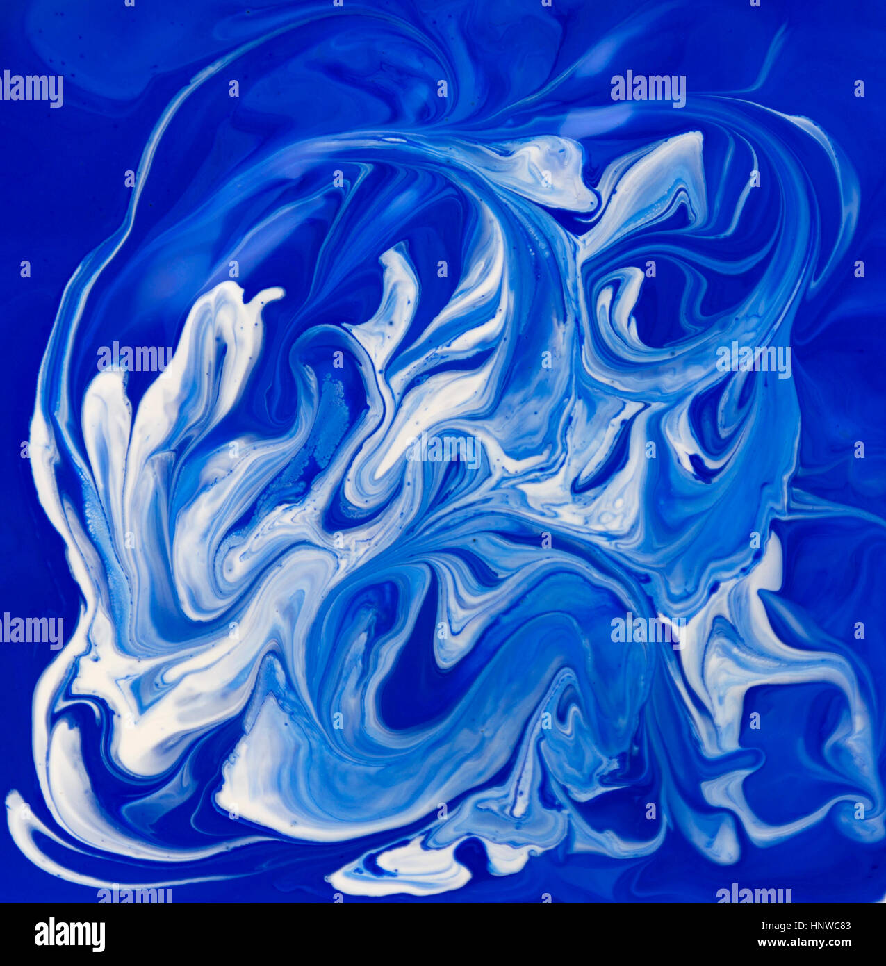 Blue and white liquid texture, watercolor hand drawn marbling ...