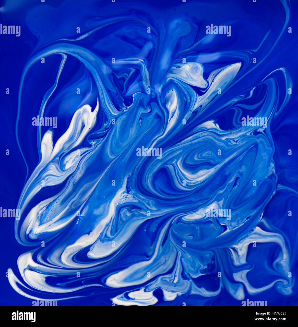 Blue and white liquid texture, watercolor hand drawn marbling ...