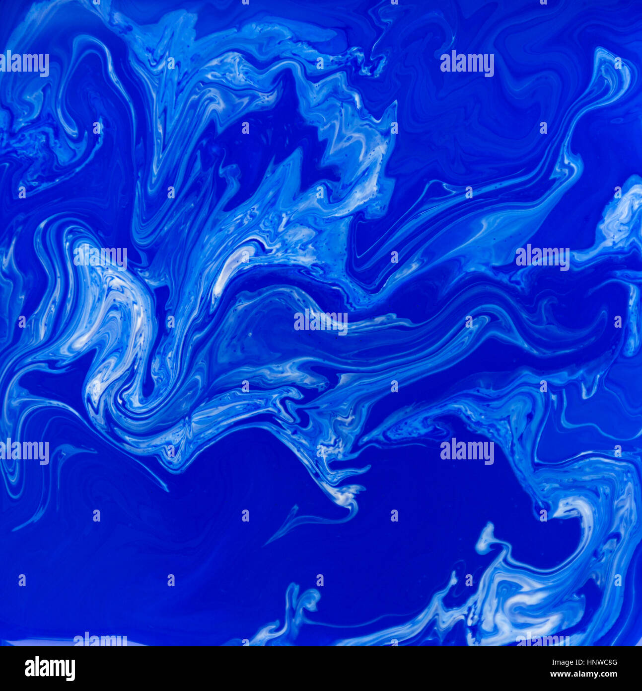 Blue and white liquid texture, watercolor hand drawn marbling ...