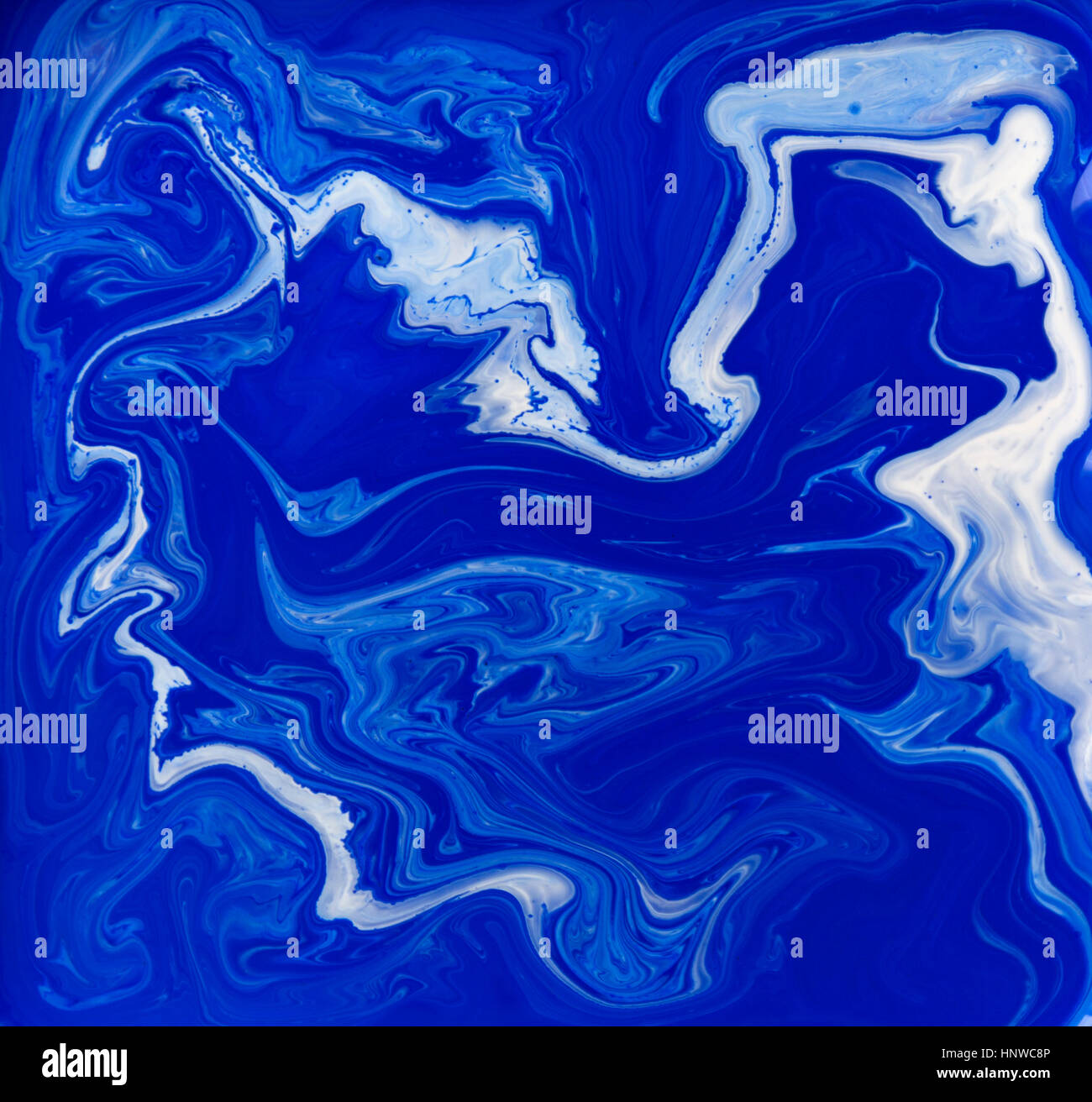 Blue and white liquid texture, watercolor hand drawn marbling ...