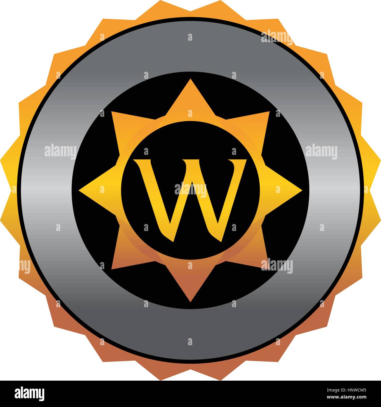 Medal Military Letter W Stock Vector Image & Art - Alamy