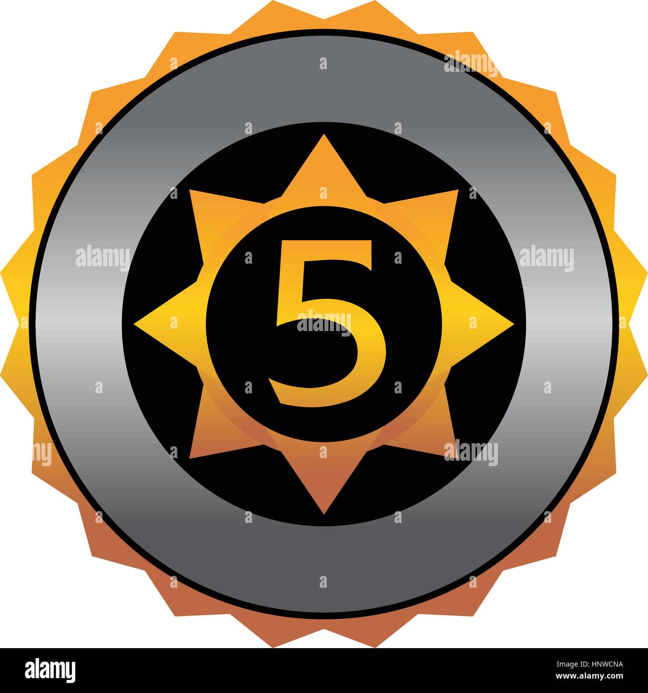 Medal Military Number 5 Stock Vector Image & Art - Alamy