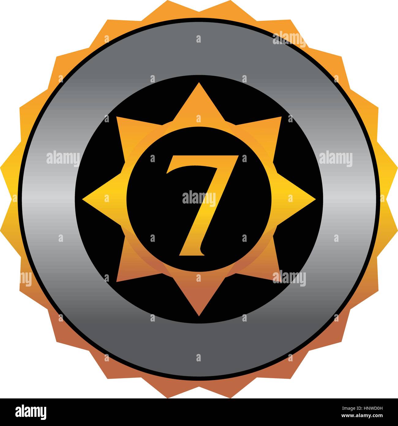 Medal Military Number 7 Stock Vector Image & Art - Alamy