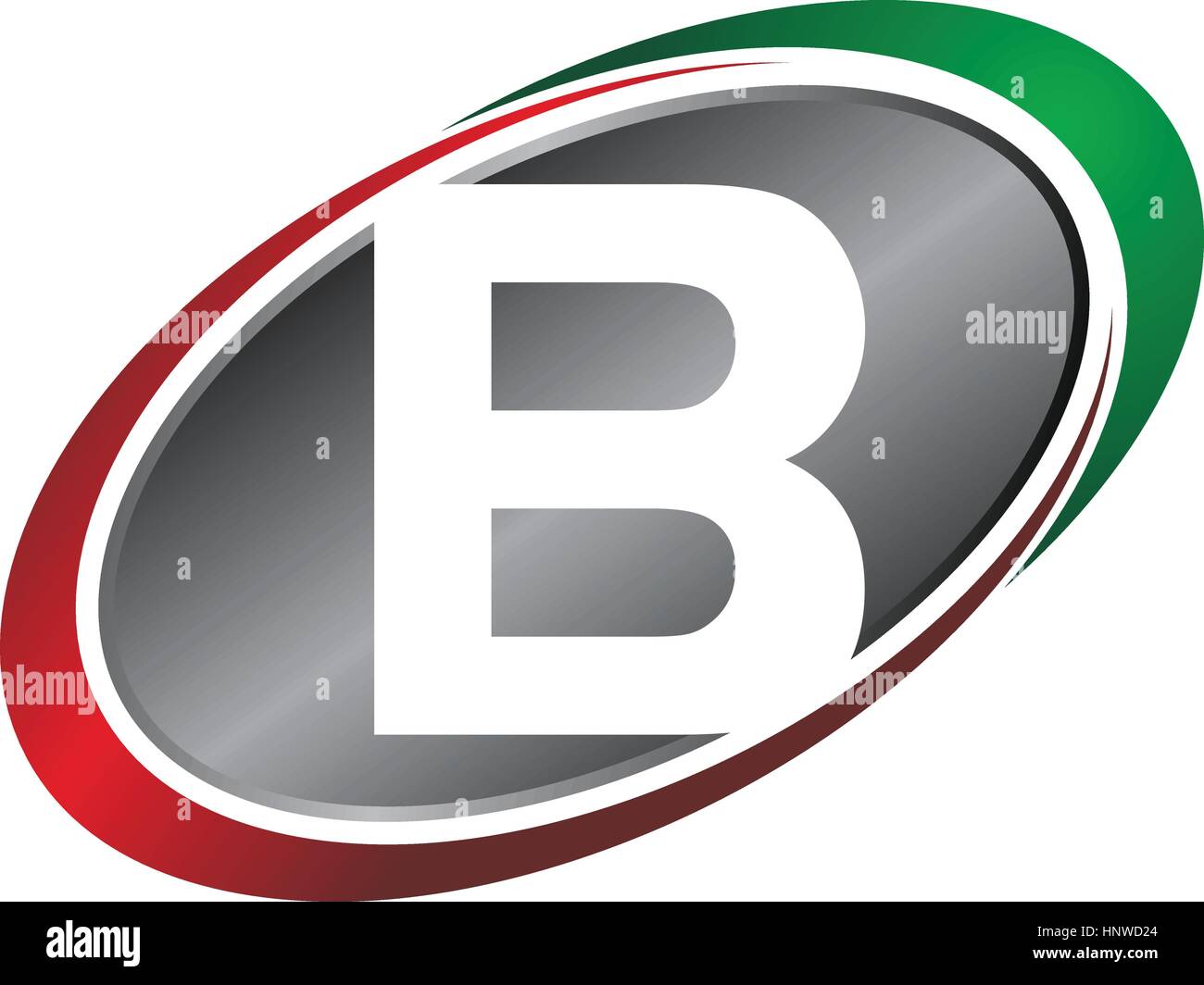 Swoosh Center Letter B Stock Vector Image & Art - Alamy