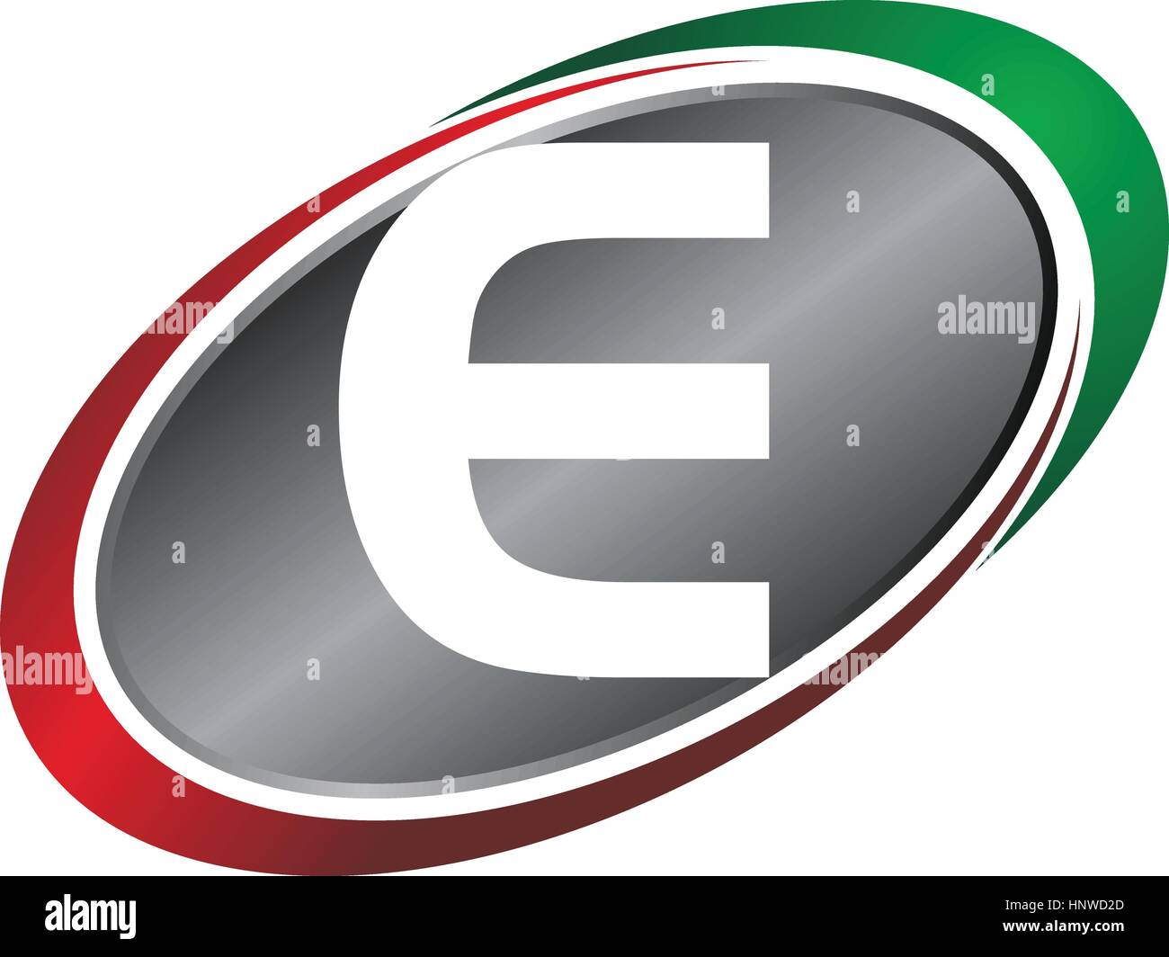Swoosh Center Letter E Stock Vector Image & Art - Alamy