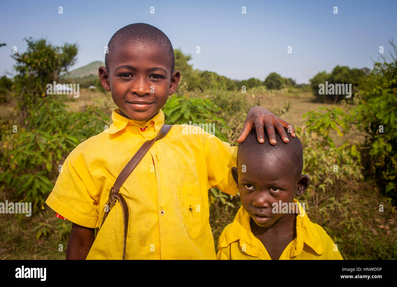 Children, near the fishing village of Kolunga, Rusinga Island, Lake ...