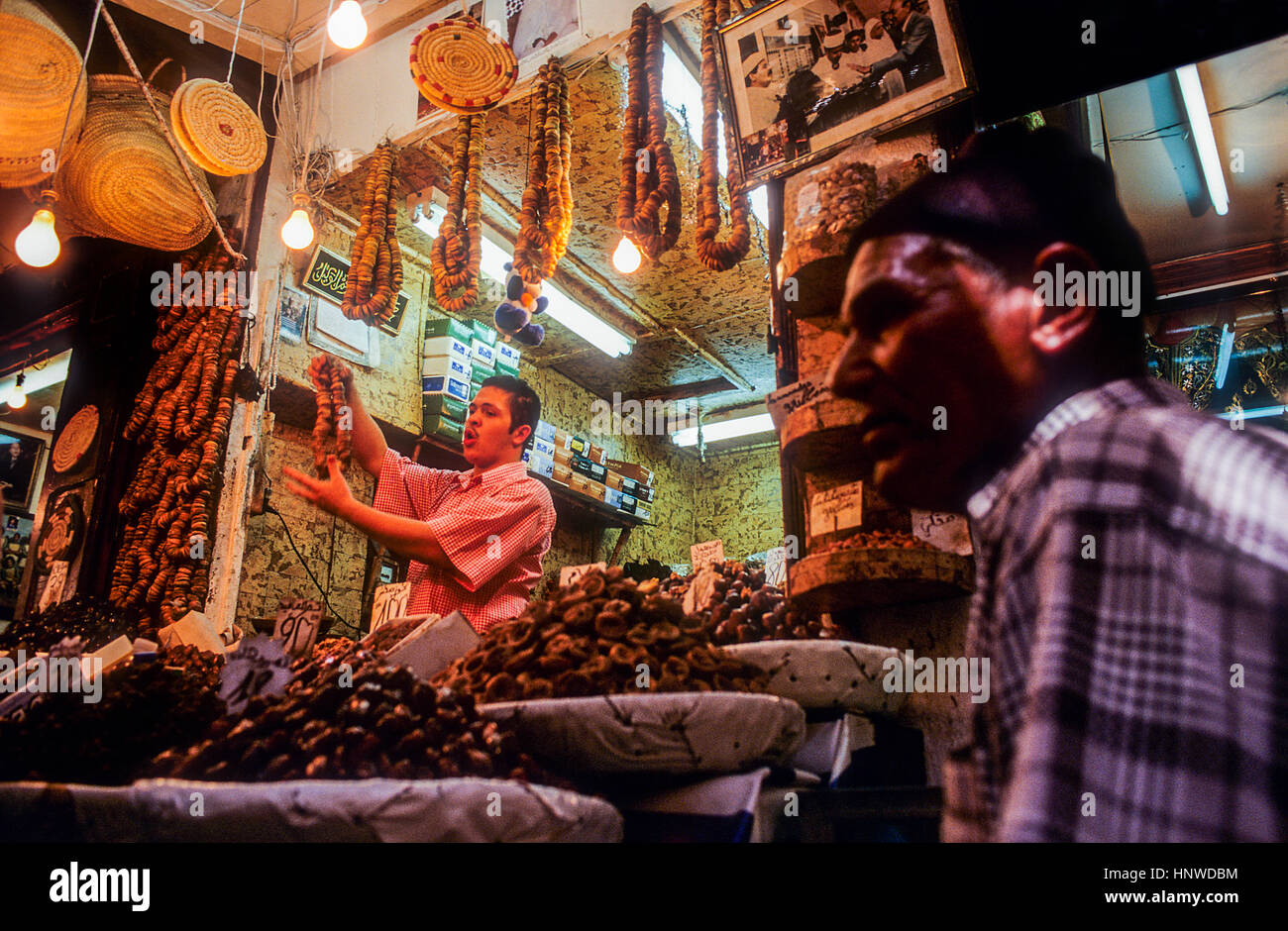 Seller of fig or figs, Medina, UNESCO World Heritage Site, Fez, Morocco ...