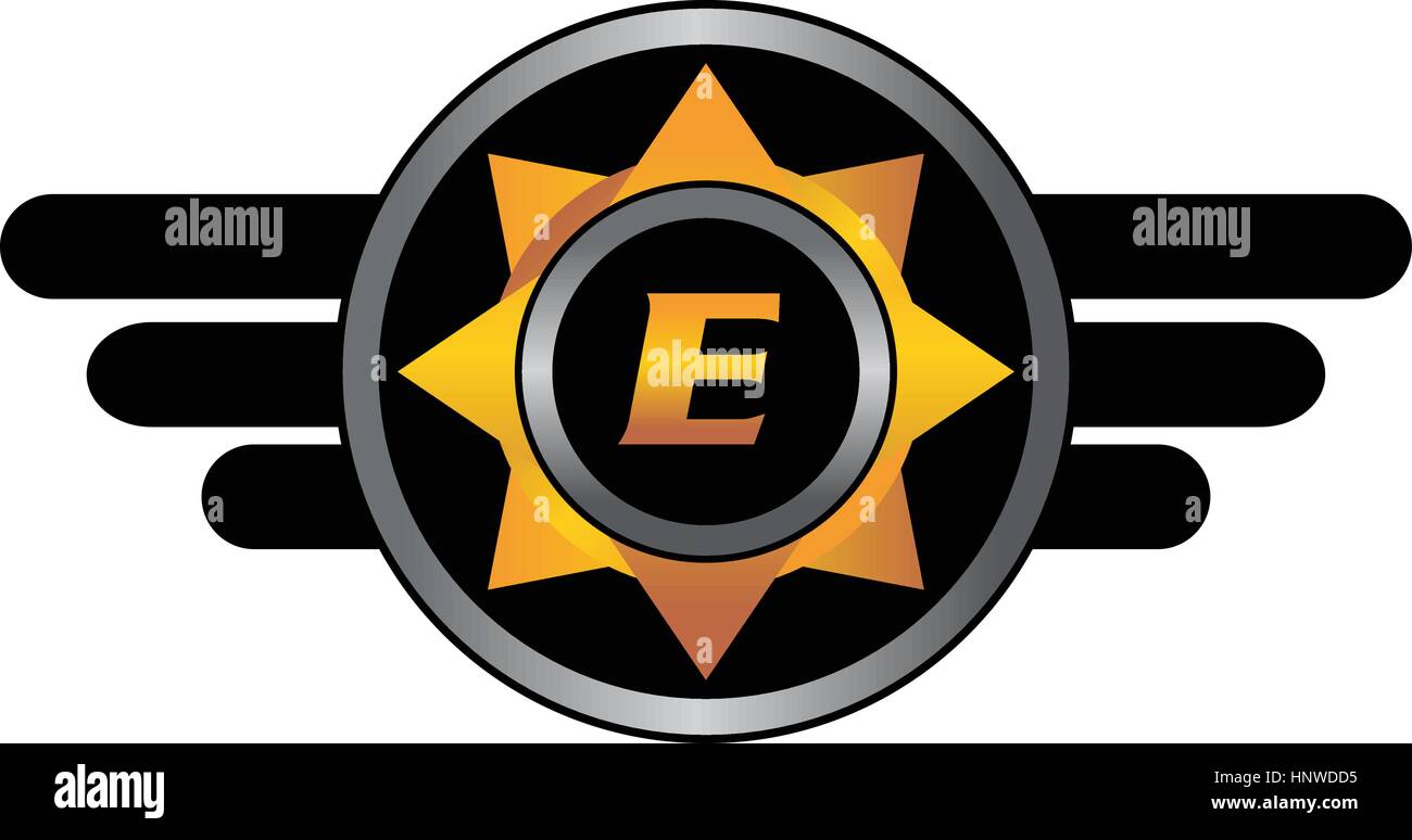 Wing Star Letter E Stock Vector Image & Art - Alamy