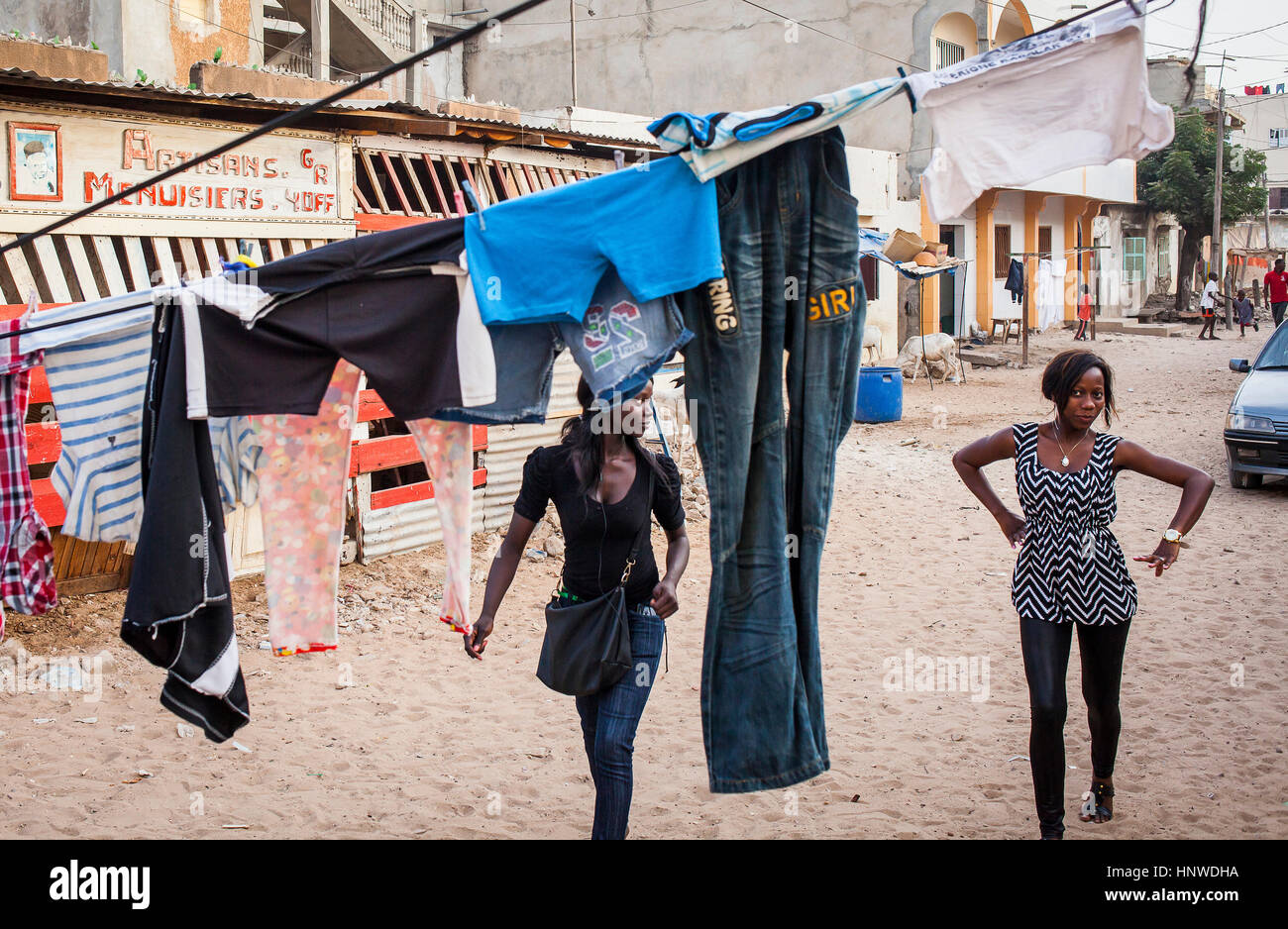 Street scene, medina quarter, Dakar, Senegal Stock Photo - Alamy