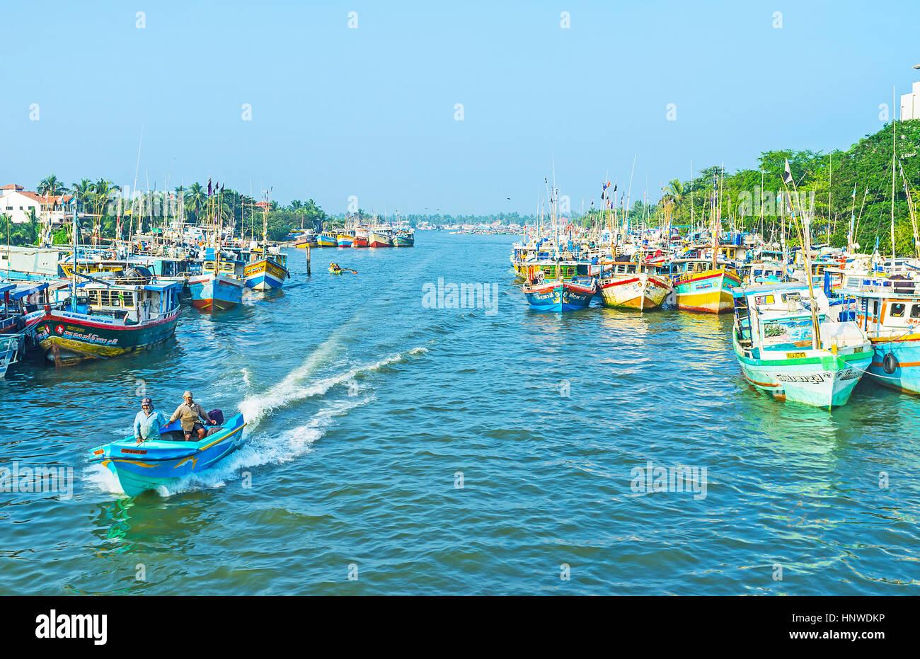 NEGOMBO, SRI LANKA - NOVEMBER 25, 2016: The lagoon is the perfect place ...