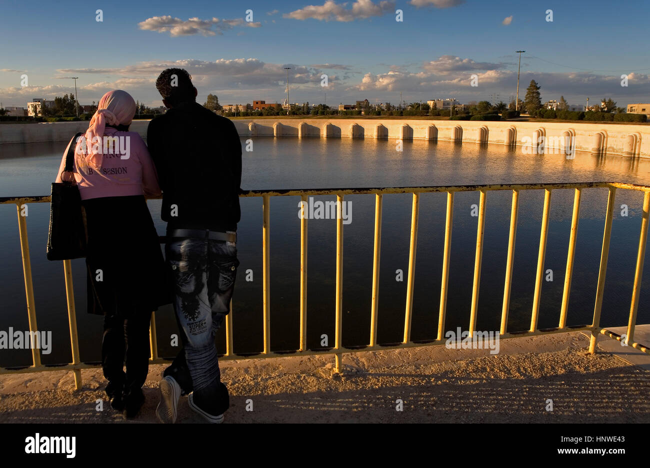 Tunez: Kairouan. Large water reservoir built by the Aghlabids Stock ...