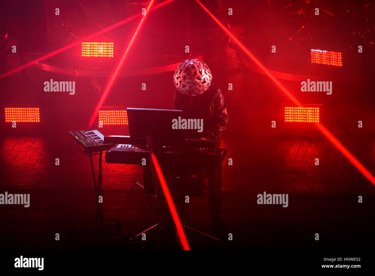 Chris Lowe from The Pet Shop Boys performing during the VO5 NME Awards ...