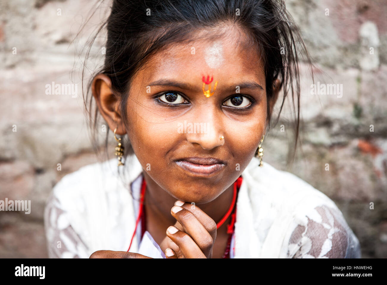 Rishikesh, India - 23 September 2014: The portrait of smiling indian ...