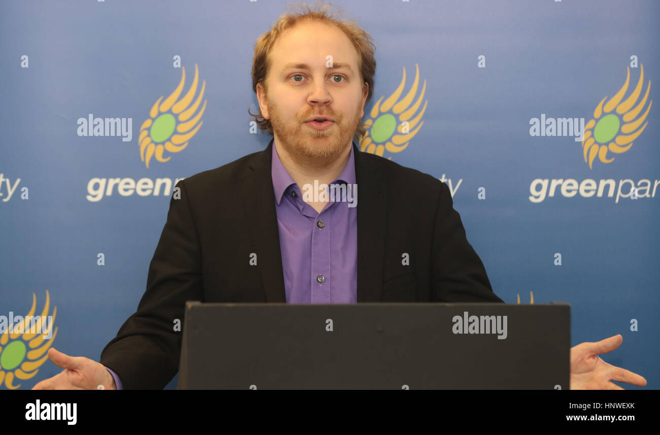 Steven Agnew, leader of the Green Party in Northen Ireland, at the ...