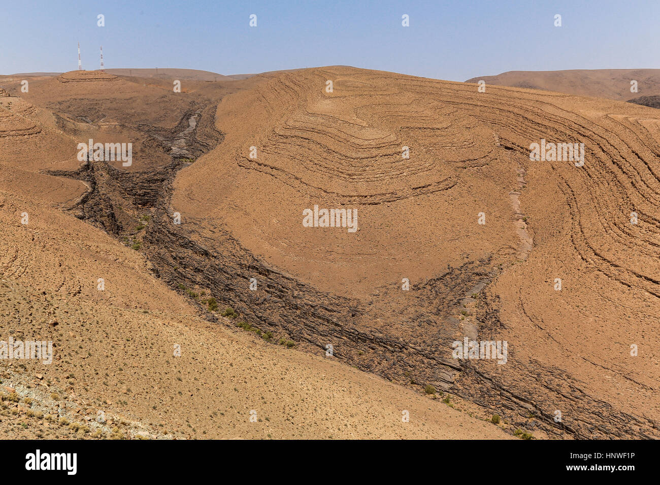 Landscape of Moroccan desert. Sahara on the border with Algeria Stock ...