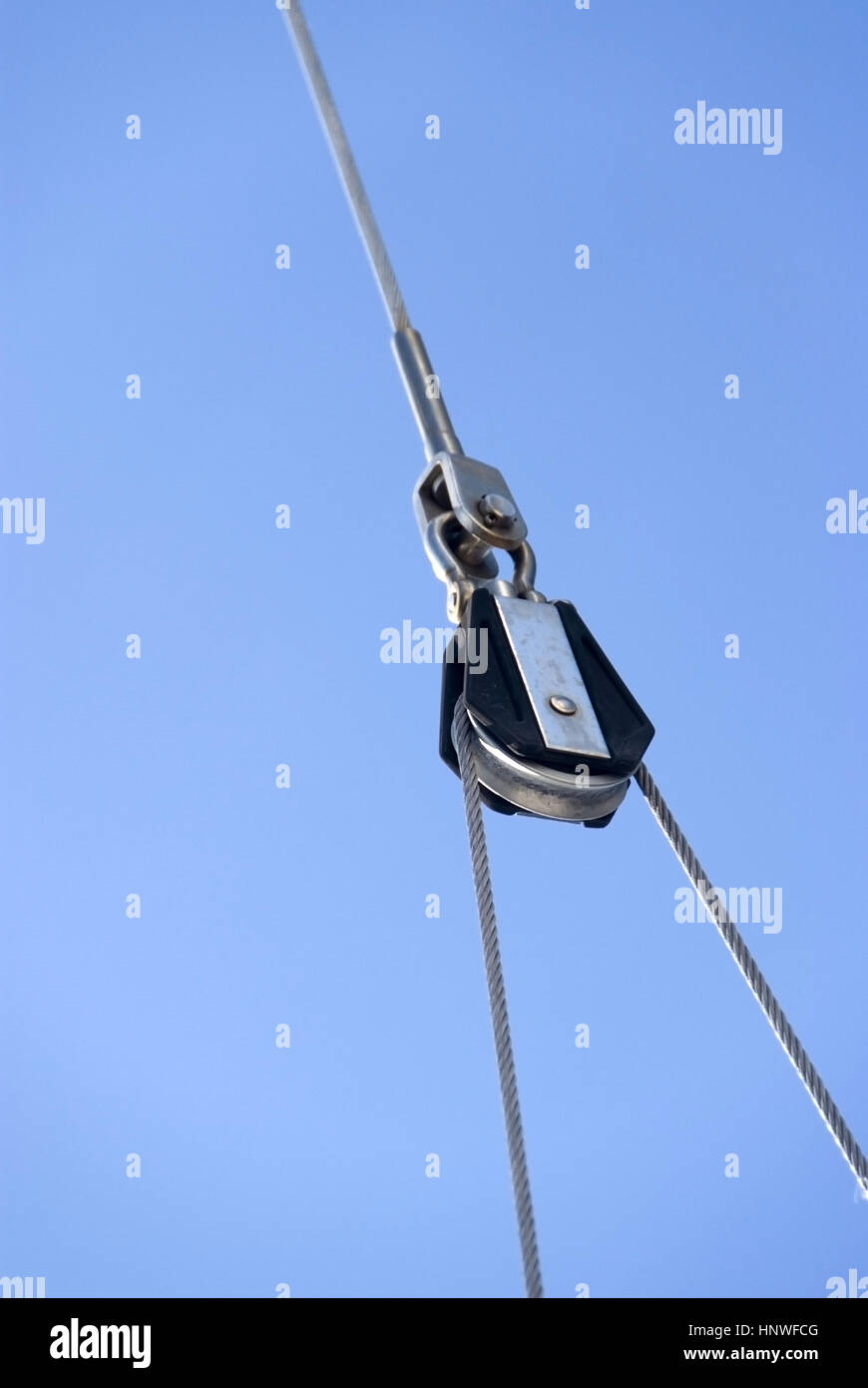 Talje am Segelschiff - sailboat in detail Stock Photo - Alamy