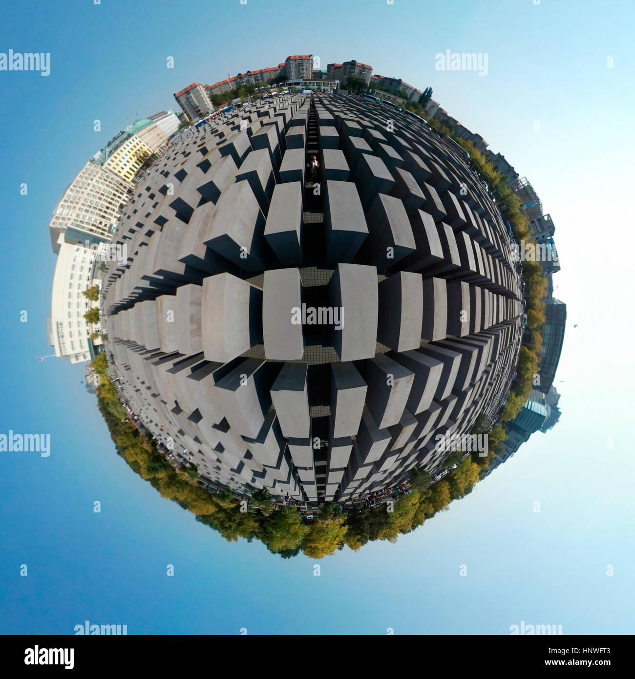 full circle-Panorama: Holocaust-Mahnmal, Berlin-Mitte Stock Photo - Alamy