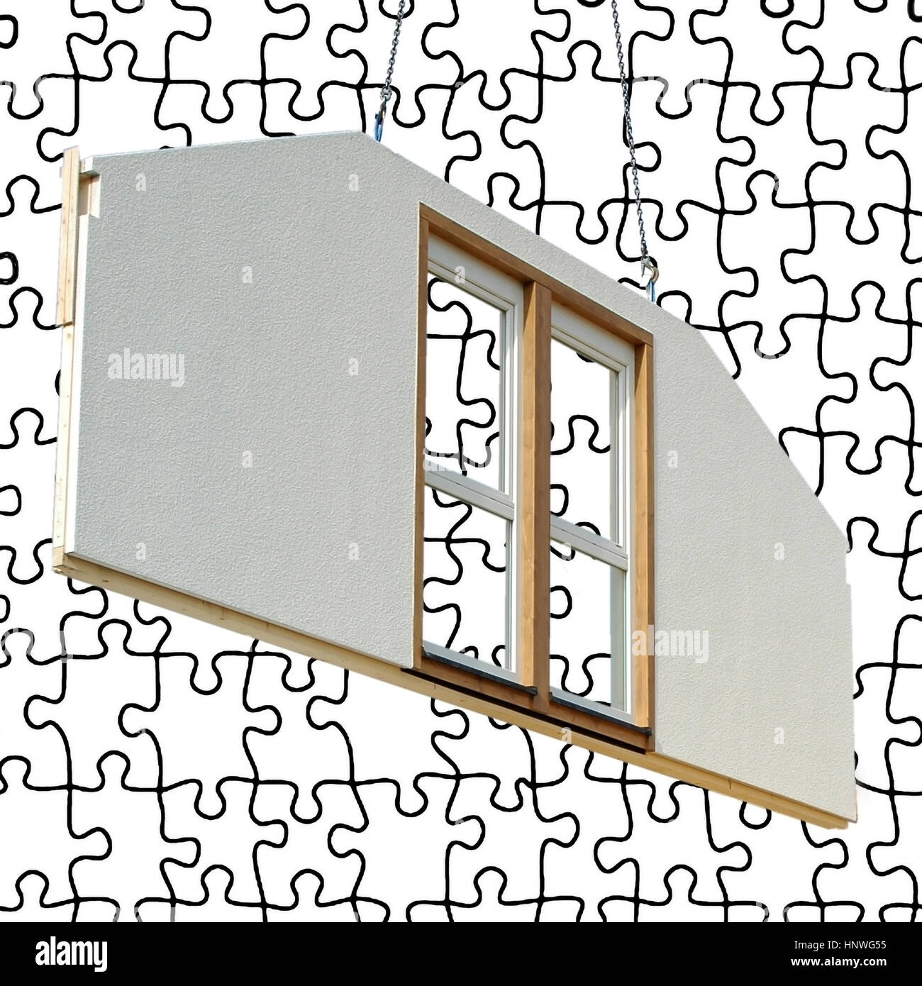 Symbolbild Fertigteilhaus - symbolic for prefabricated house Stock ...