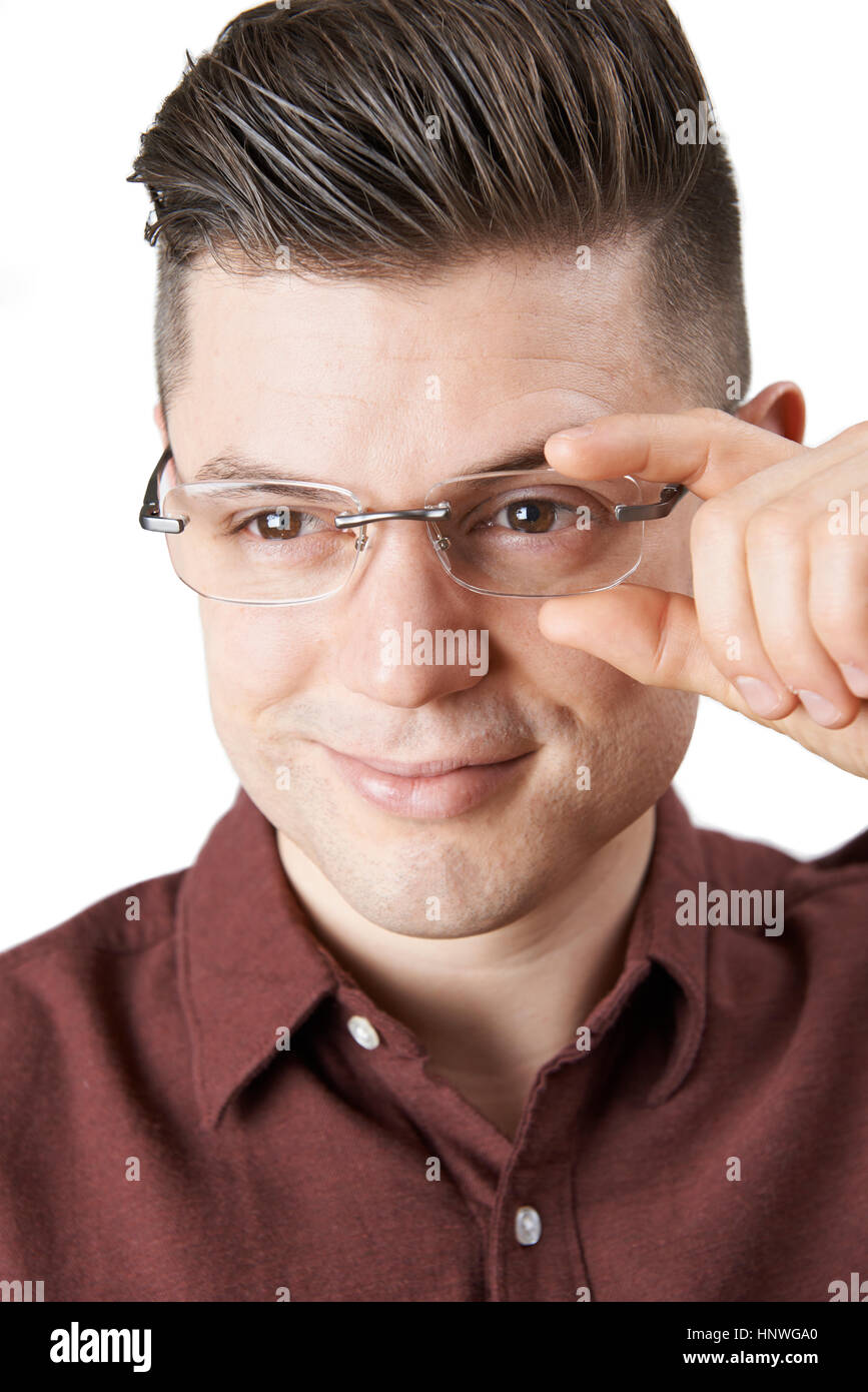 One lens glasses hi-res stock photography and images - Alamy