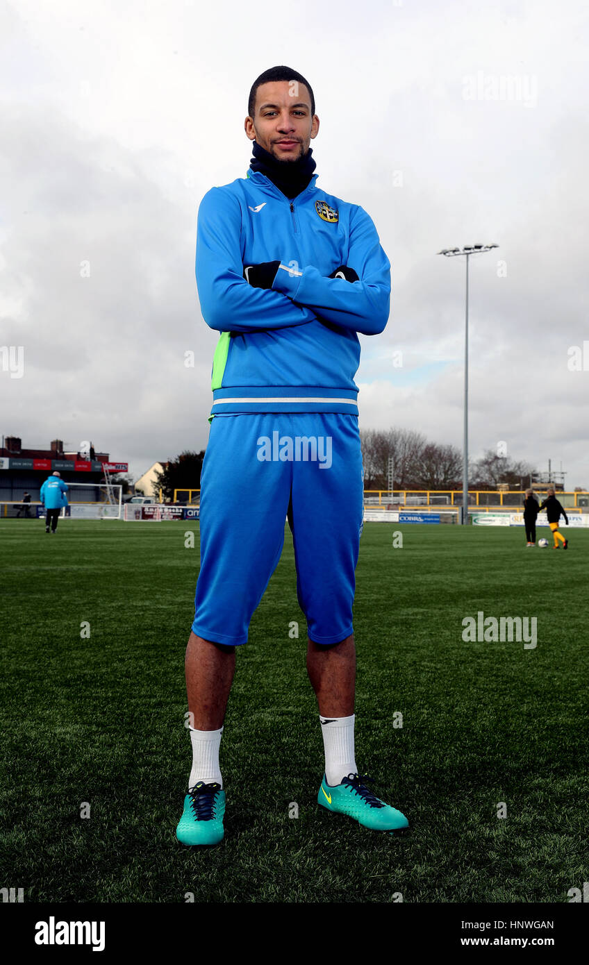 Sutton United's Craig Eastmond poses for a picture after the training ...