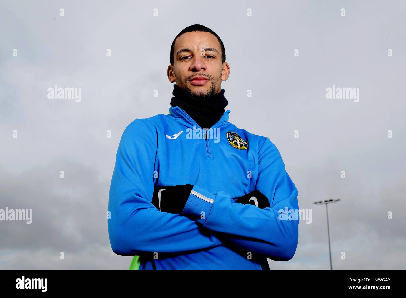 Sutton United's Craig Eastmond poses for a picture after the training ...