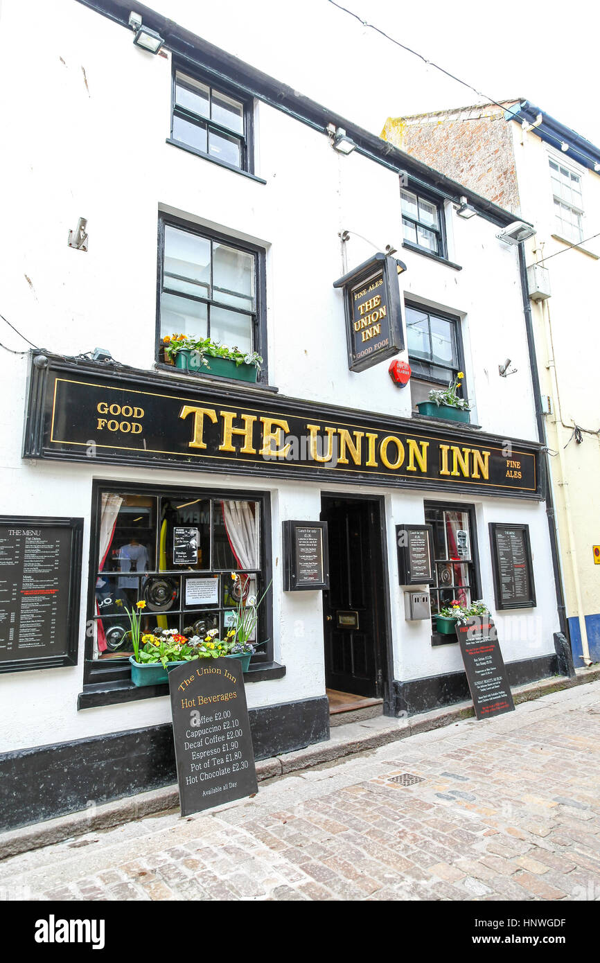 The Union Inn St. Ives Cornwall England UK Stock Photo - Alamy