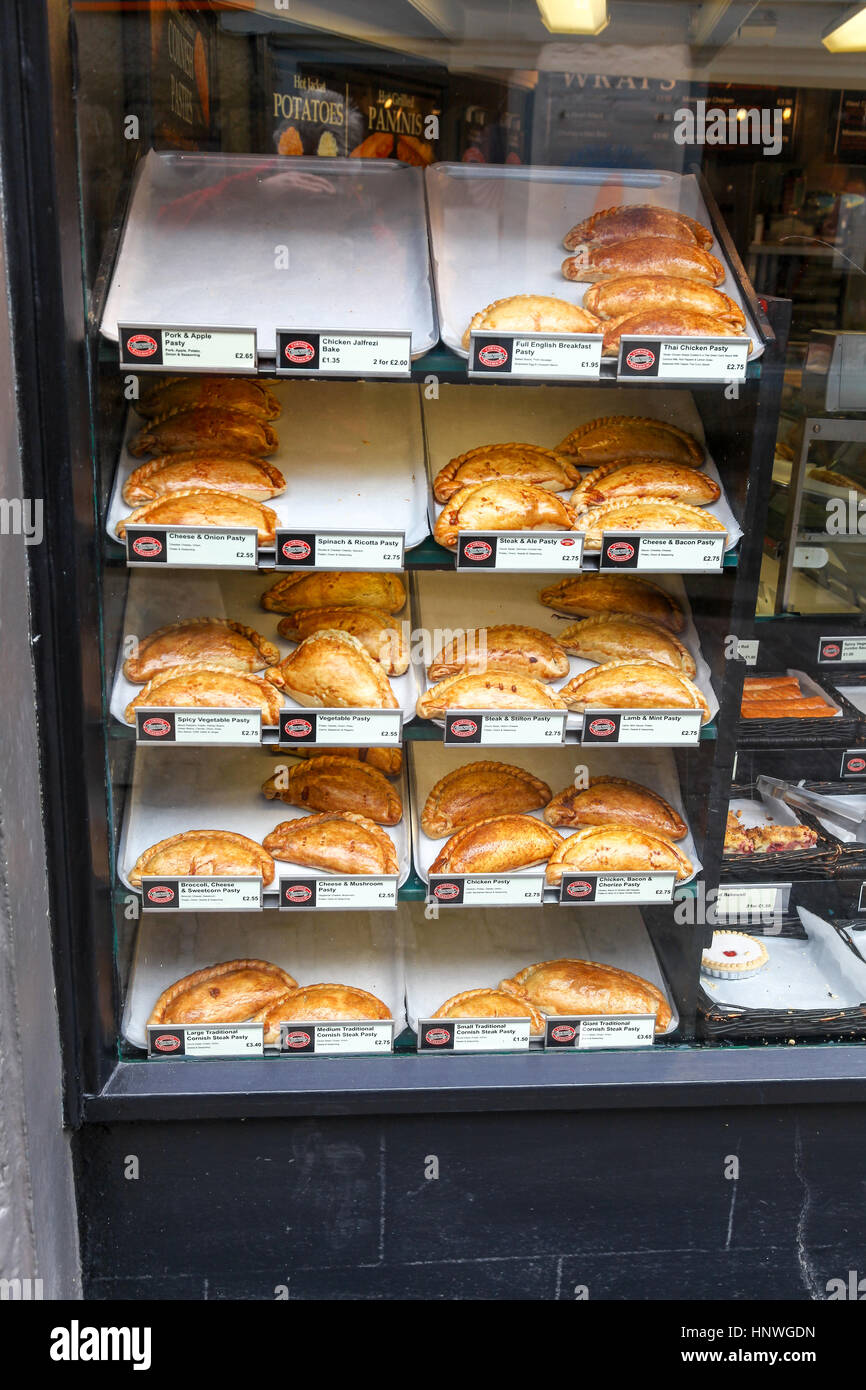 A shop selling Cornish pasties in St. Ives Cornwall England UK Stock ...