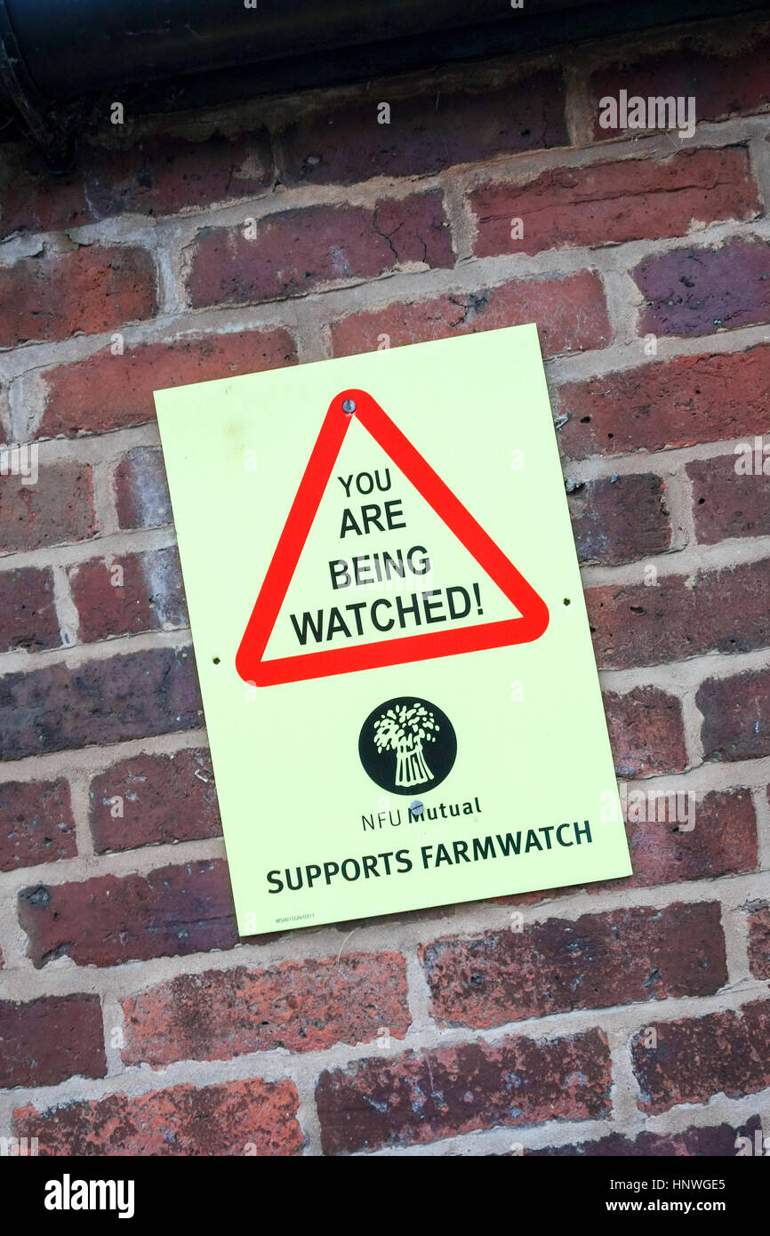Being watched nfu mutual sign hi-res stock photography and images - Alamy