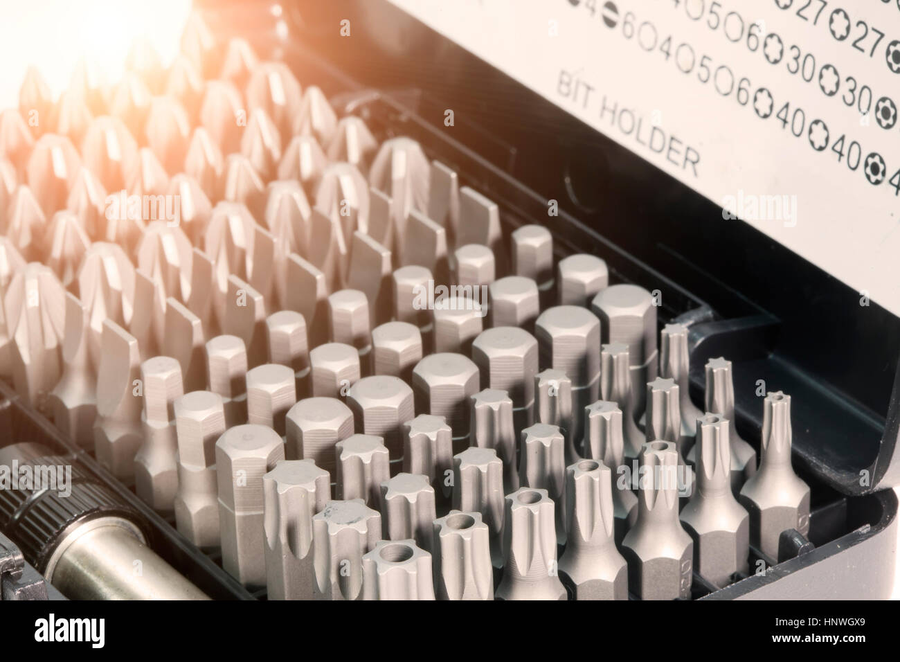 Set of bits in bit holder Stock Photo - Alamy
