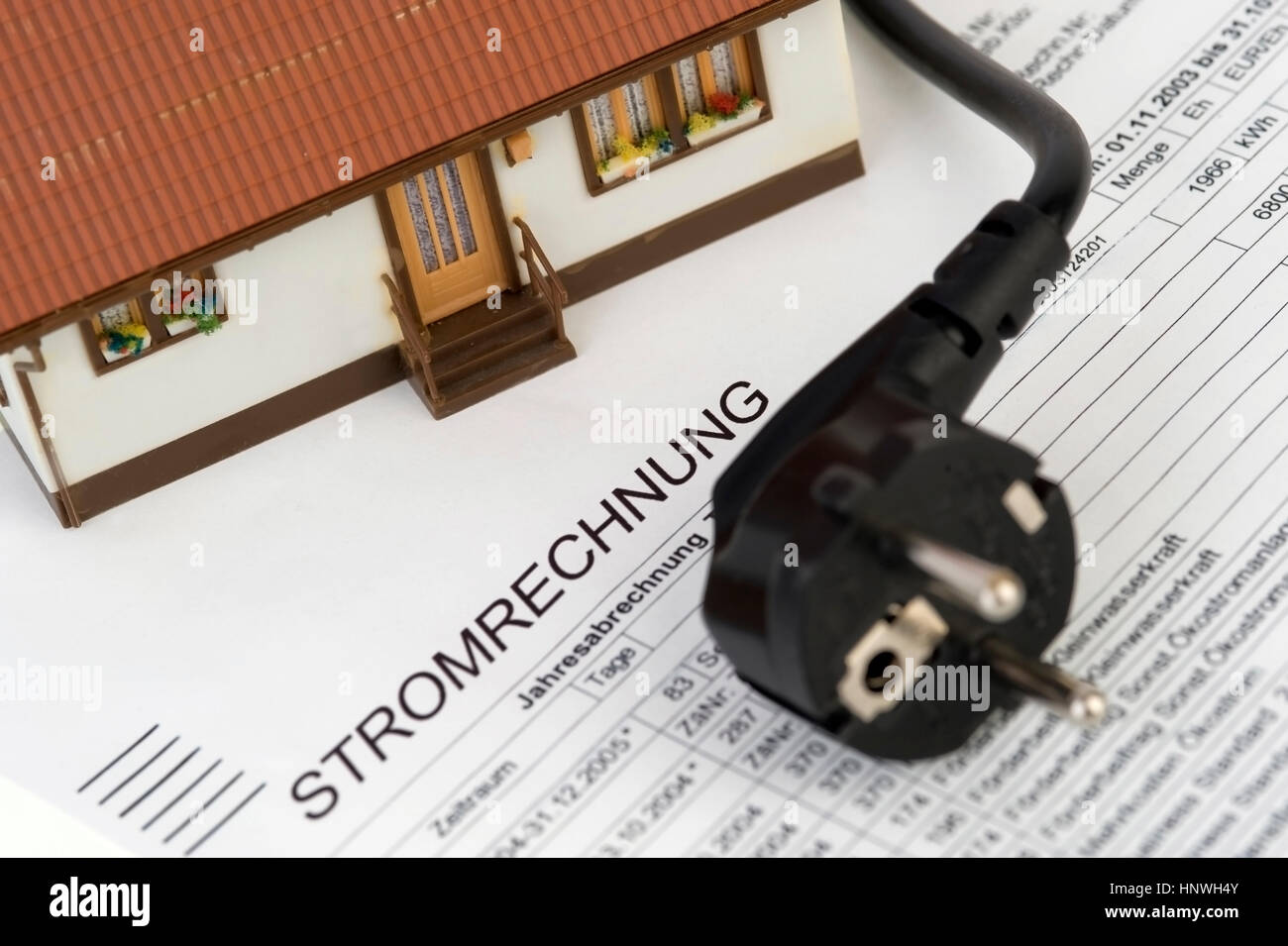 Symbolbild Stromkosten - symbolic for energy consumption costs Stock ...