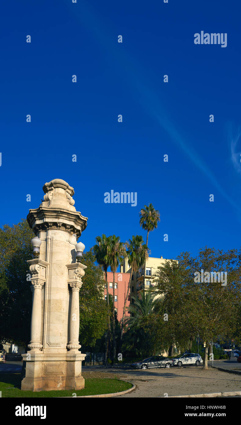 Alameda Albereda column in Valencia of Spain Stock Photo - Alamy