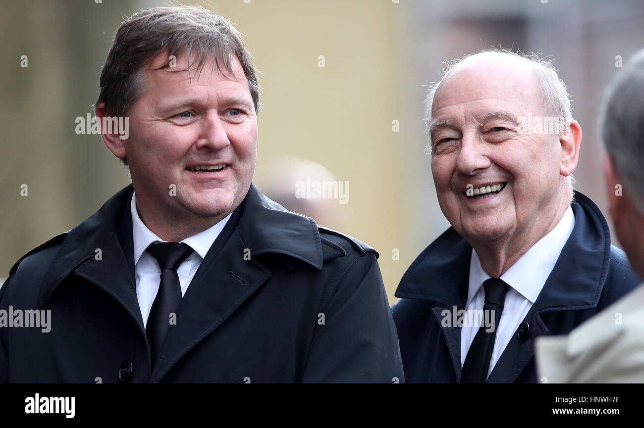 Gary Lewin (left) former England and Arsenal physiotherapist with Fred ...