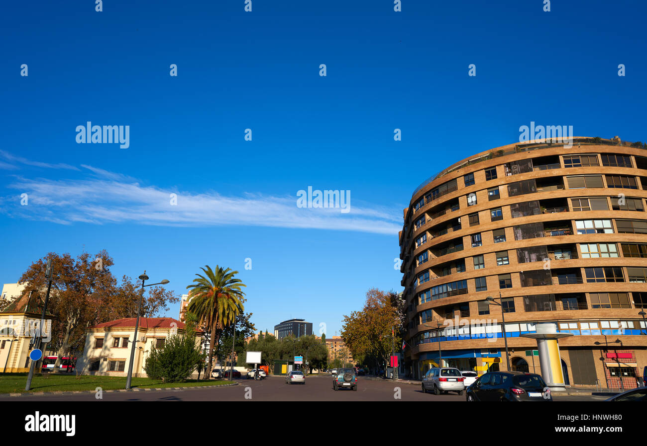 Valencia Zaragoza square Saragossa in Spain Stock Photo - Alamy