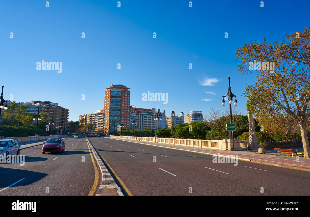 Valencia puente de Aragon bridge in Spain Stock Photo - Alamy