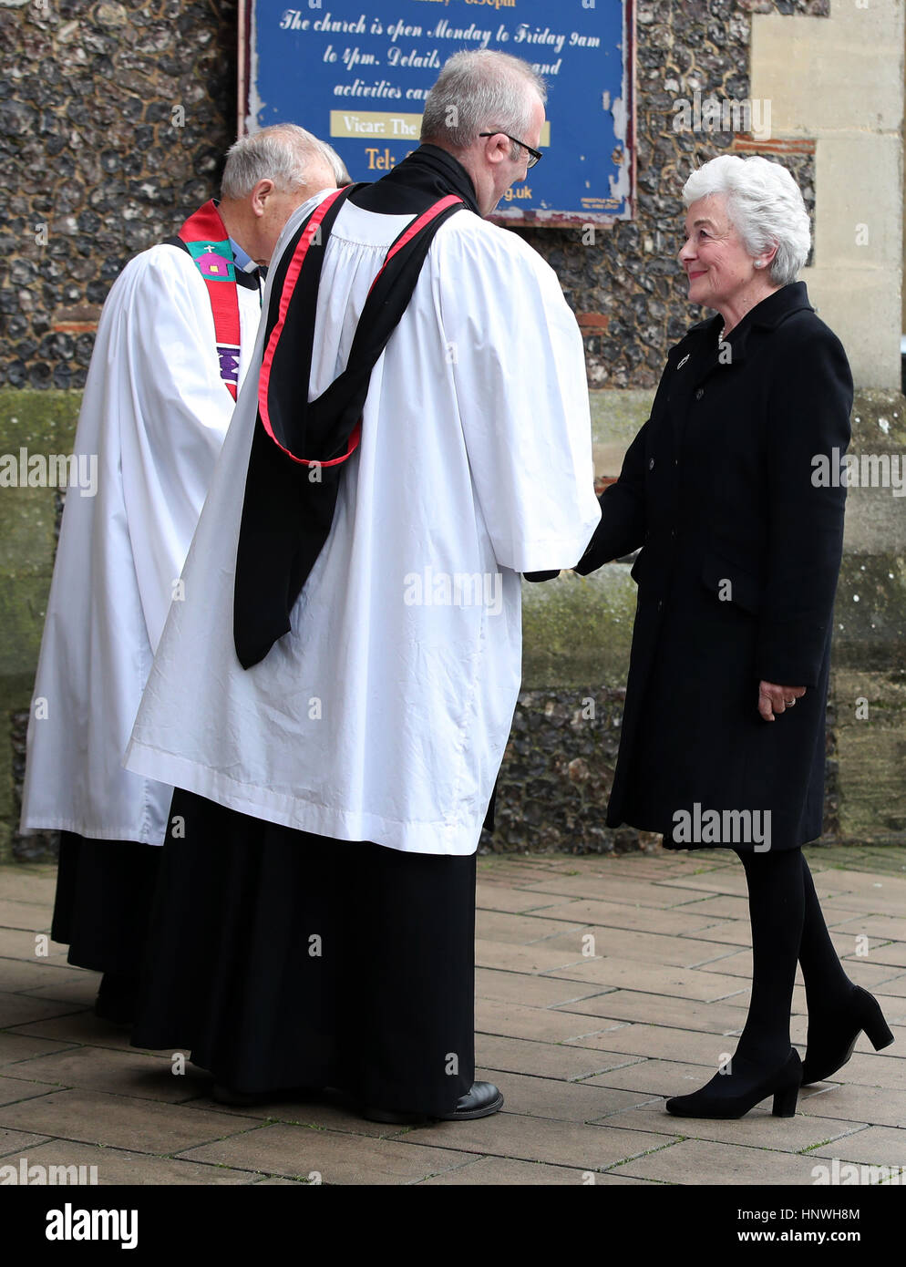 Wife of Graham Taylor, Rita Taylor during the funeral service for ...