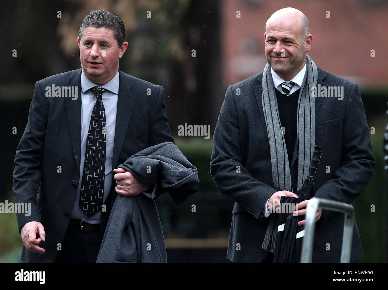 Jimmy Gilligan (left) former Watford player with Steve Palmer former ...