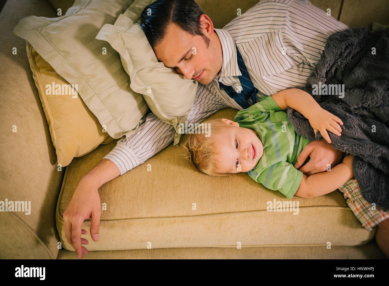Father son sleeping home hi-res stock photography and images - Alamy