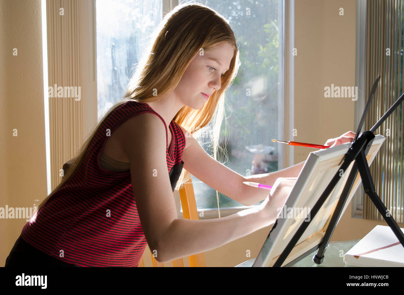 Teenage artist hi-res stock photography and images - Alamy