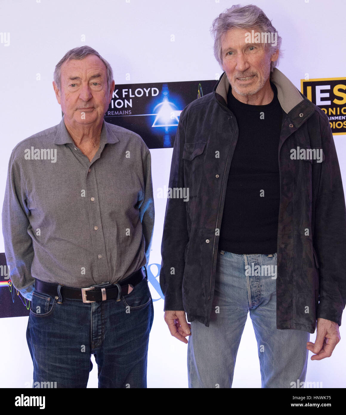 Nick Mason and Roger Waters after a press conference for the new Pink ...