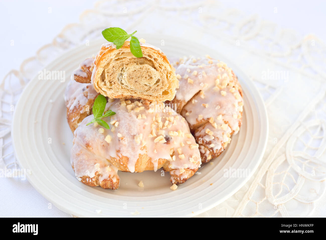 Nut croissant hi-res stock photography and images - Alamy