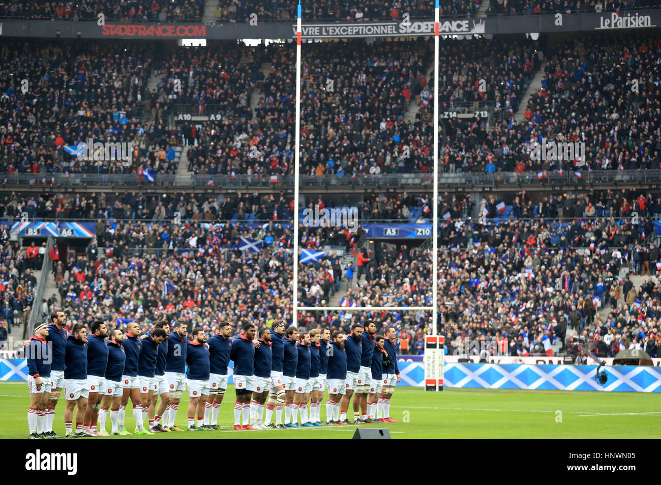France team line up prior to the match Stock Photo - Alamy