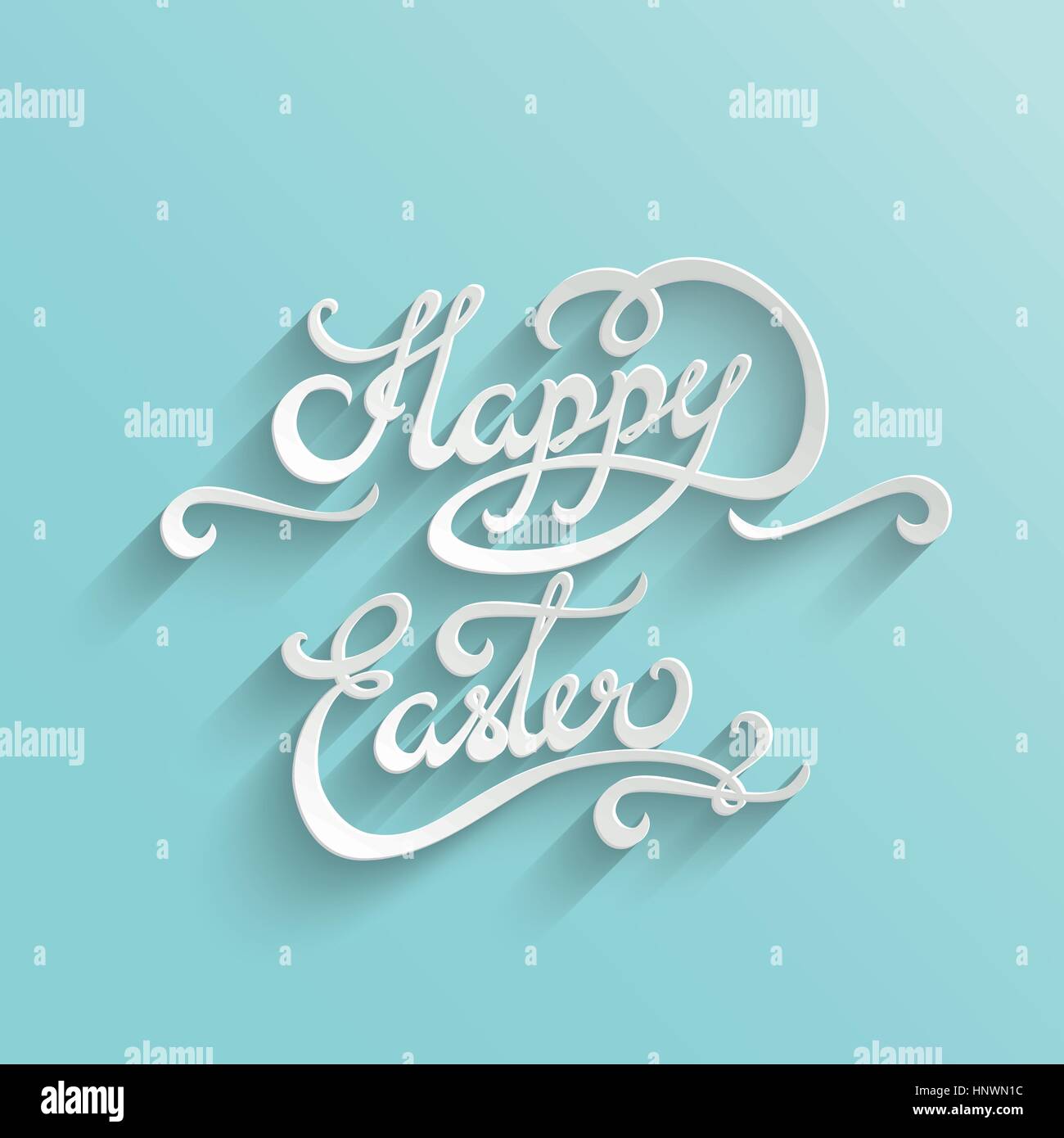 Happy Easter Hand lettering Greeting Card. Typographical Vector ...