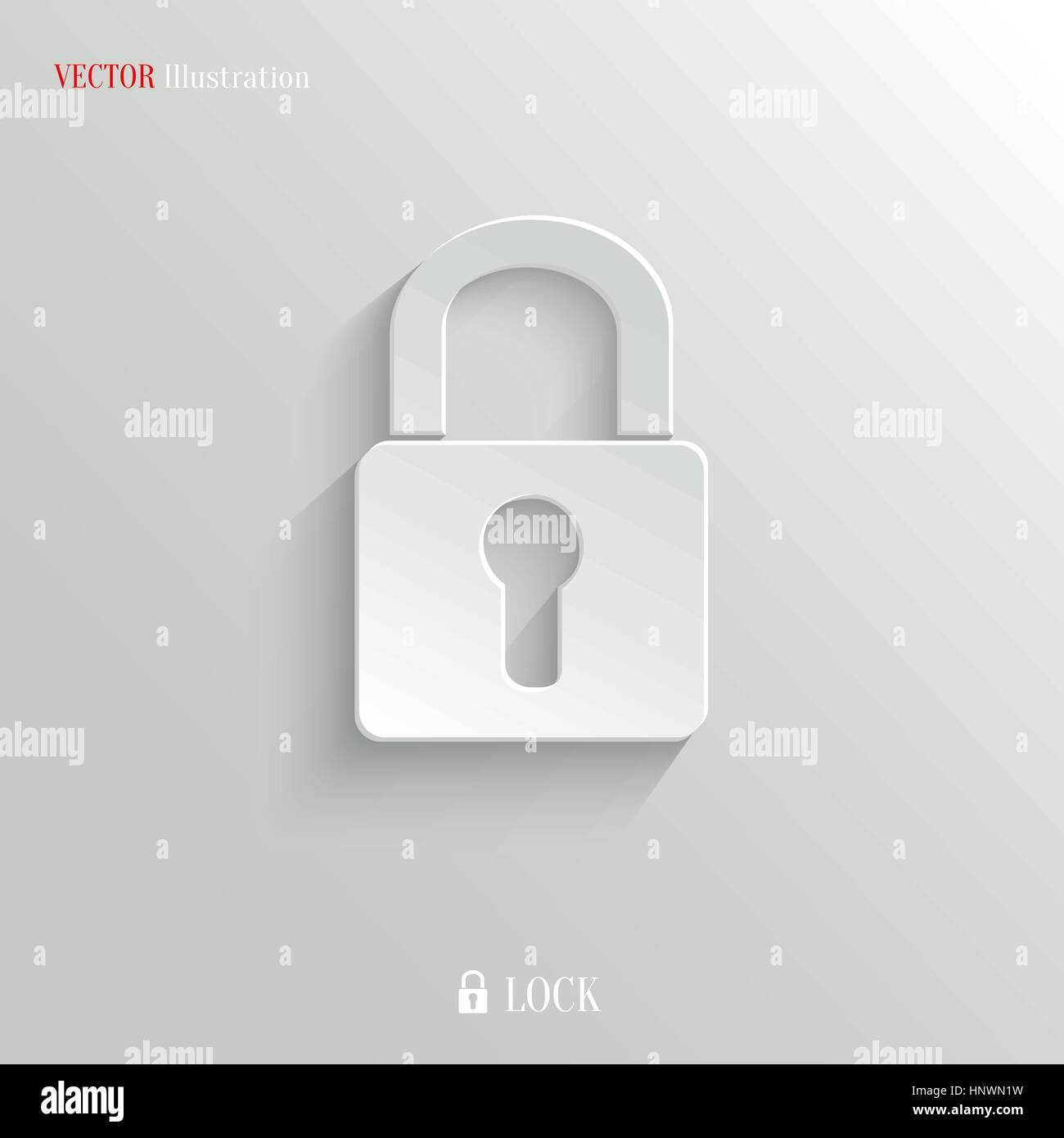Lock icon - vector web illustration, easy paste to any background Stock ...